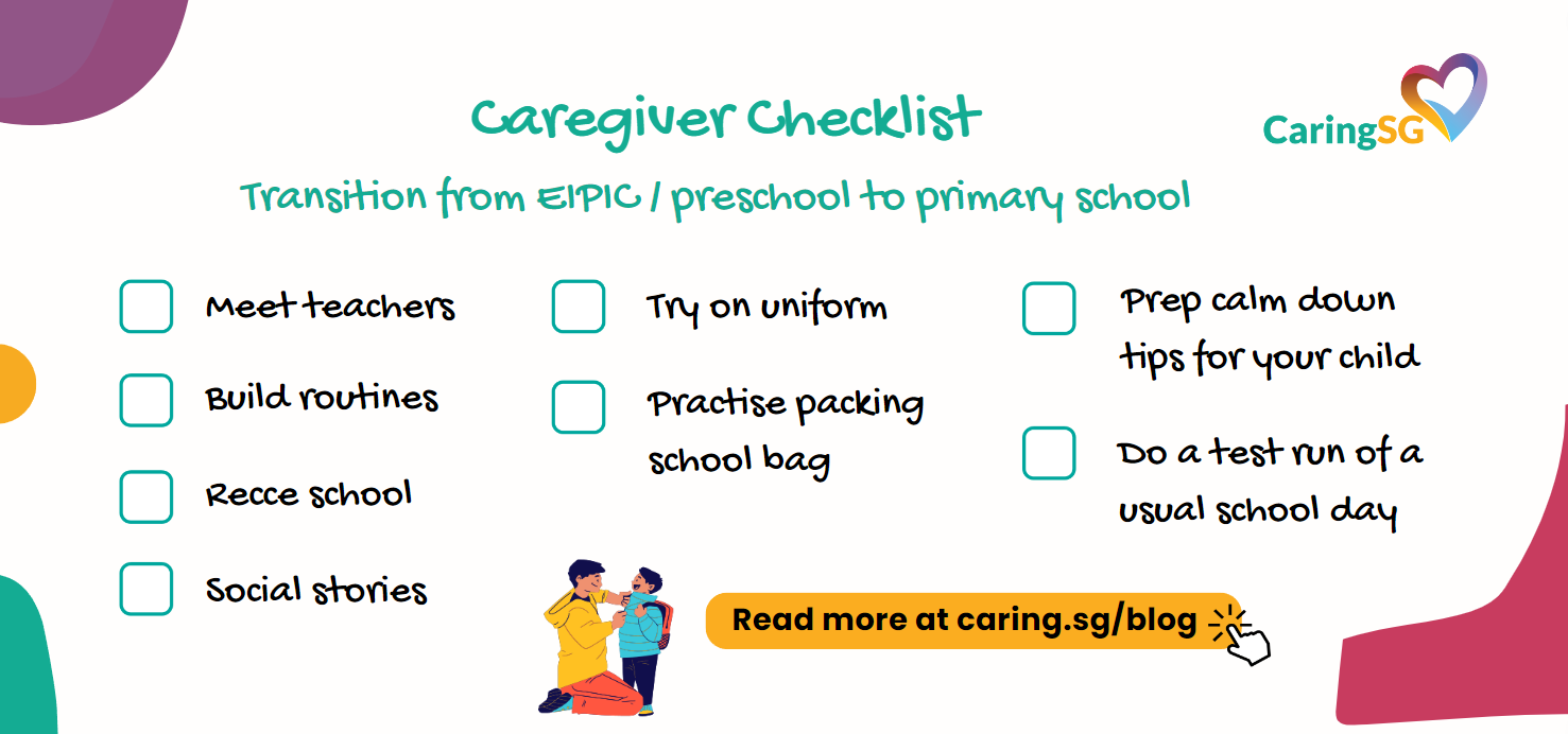 Transition from Preschool & EIPIC to Primary School – CaringSG