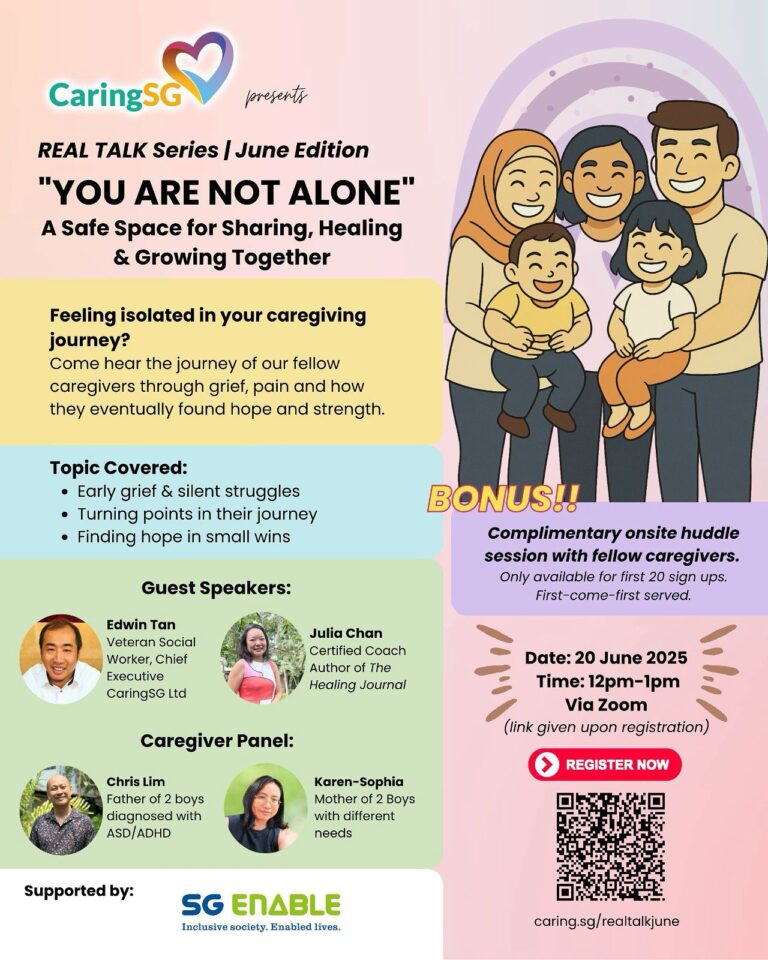 You Are Not Alone: A Heartfelt Sharing of Caregiver Journeys – CaringSG